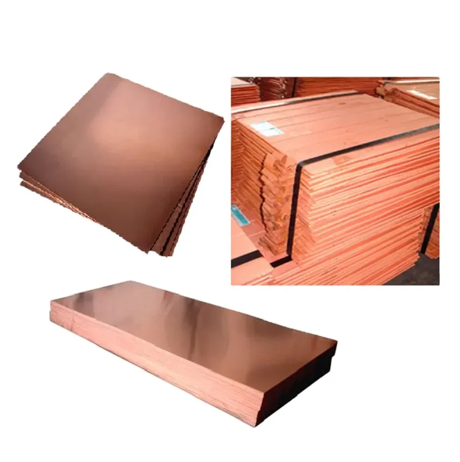 99.9% High Purity Copper Cathode Copper Sheet 4x8 Copper Plate C10100 C11000 C12200 C21000 ...