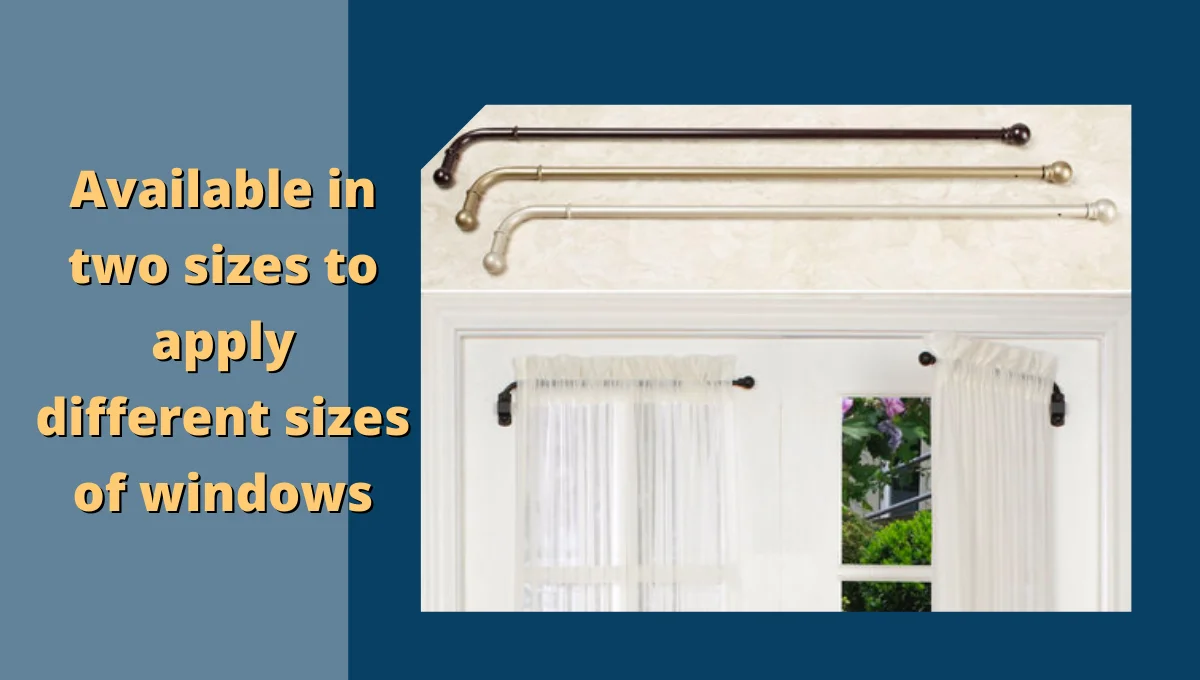 Heavy Duty Swing Arm Curtain Rods - Simple Modern Style