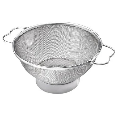 Stainless Steel Round Colander Fruits Vegetables Washing Tool Unique ...