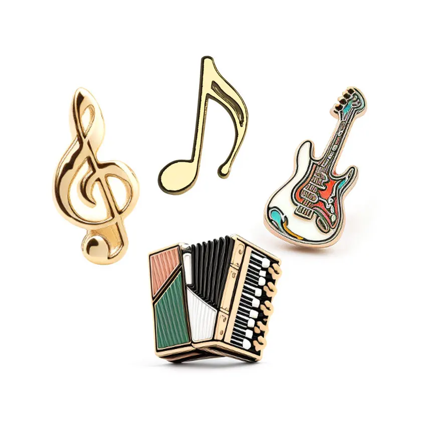 Musical Instrument Metal Pin Badge Customization| Alibaba.com