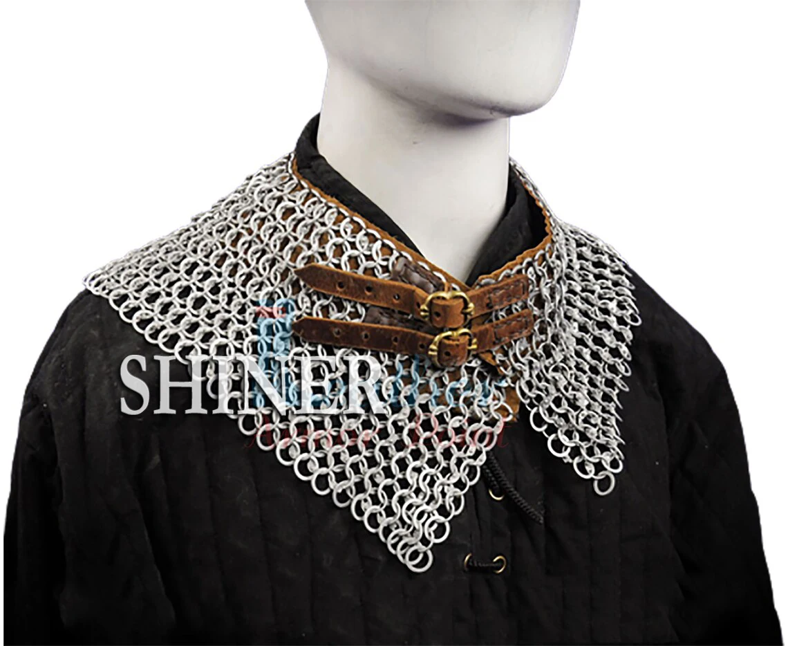 Medieval Chainmail Collar Armor SCA Reenactment Cosplay Wearable Nick ...