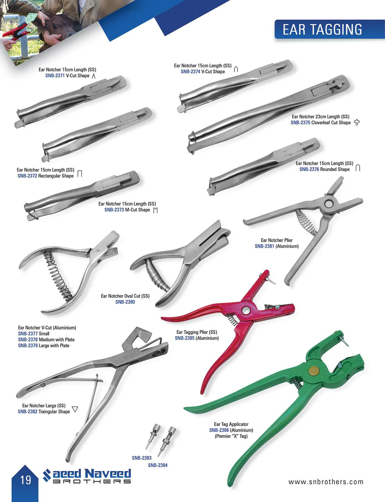 Veterinary Instruments | Ear Notcher Large Triangular Shape Cut Ss ...