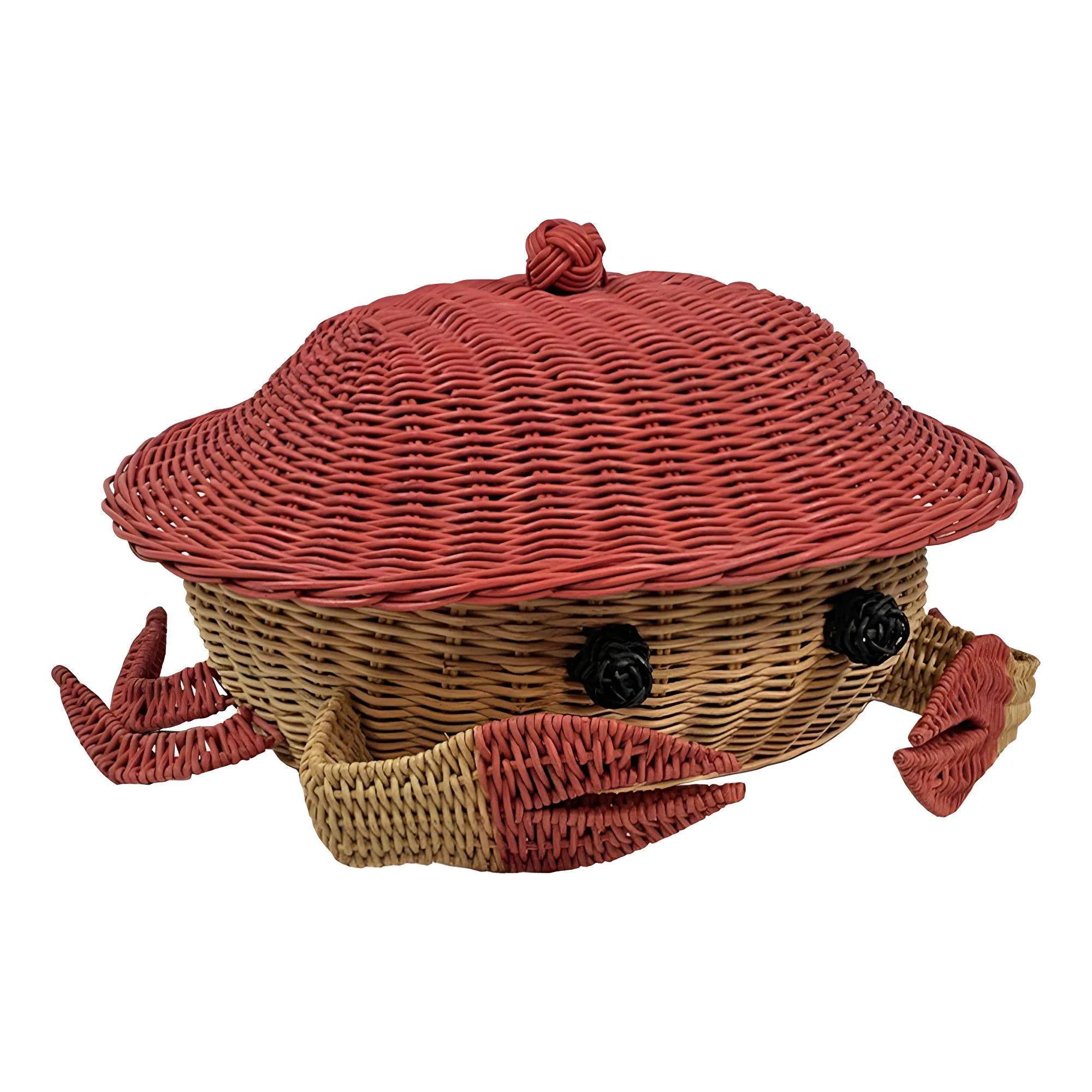 Nice Lovely Handmade Woven Rattan Red Crab Storage Basket For Small ...