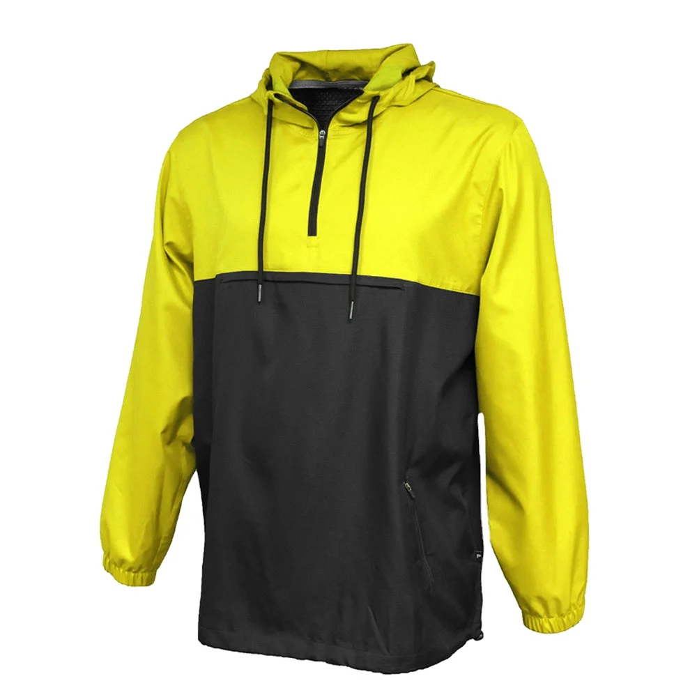 Yellow And Black Color Jacket Customized Anorak Jacket High Quality ...