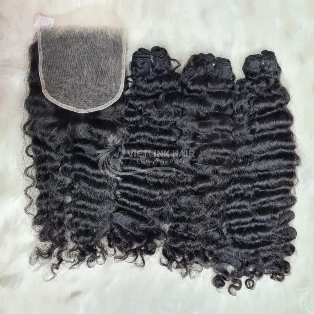 3 Bundles 20 Inches Burmese Curly Plus 18 Inches Hd Lace 5*5 Closure To ...