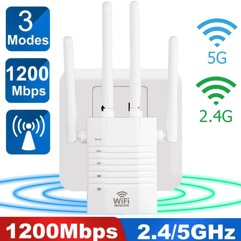 1200mbps Dual Band Wifi Range Extender Wireless Signal Booster Wifi Repeater - Buy 1200mbps Wifi ...