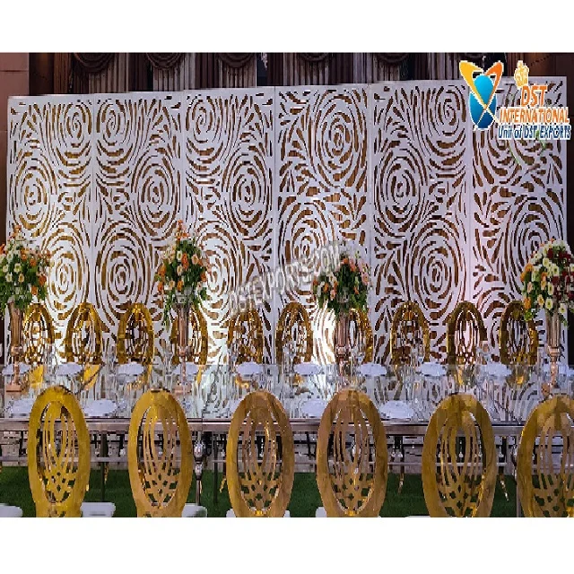 Wedding Backdrop Rose Design Laser Cutting Panels Stylish Laser Cut ...