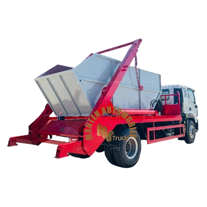 Foton 10 cbm waste truck container with 2 hook lift garbage trailers ...