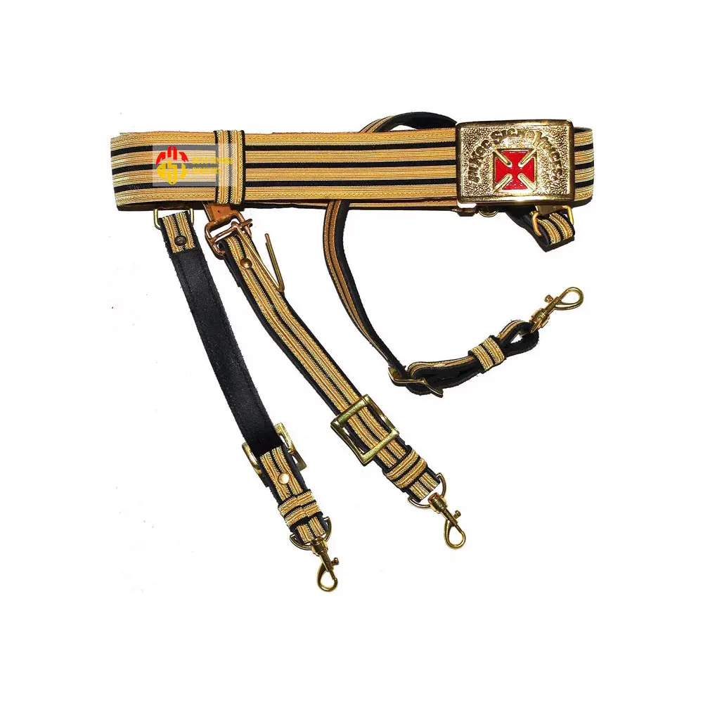 Past Grand Commander Knights Templar Commandery Regalia Belt Blue Cross ...