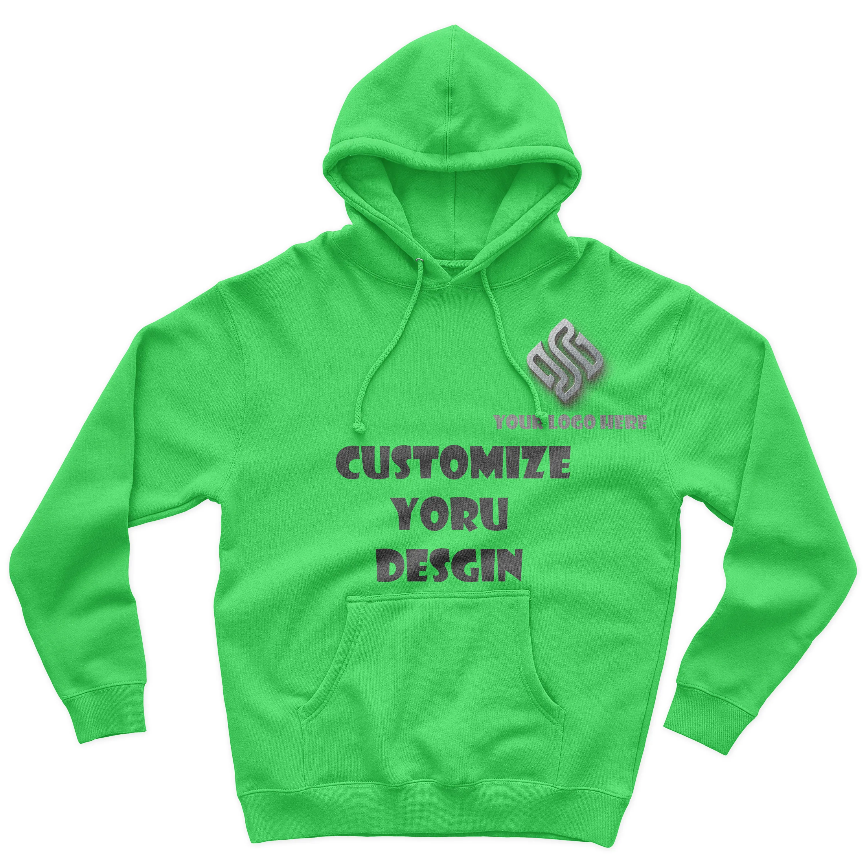 Wholesale Plain Customize Logo Printing Embroidery Unisex Hoodie Custom ...