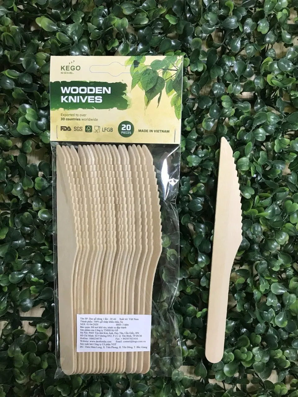 Eco Friendly 100 Pcs Restaurant Disposable Wooden Knife Fork Spoon Disposable Wooden Cutlery ...