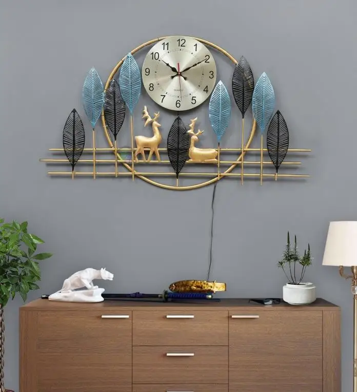 Luxury Big Dial Iron Wall Clock - Perfect Home Decor