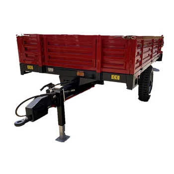 Used Supplier Of Single Axle Farm Trailer Farm Tipping Trailer For ...