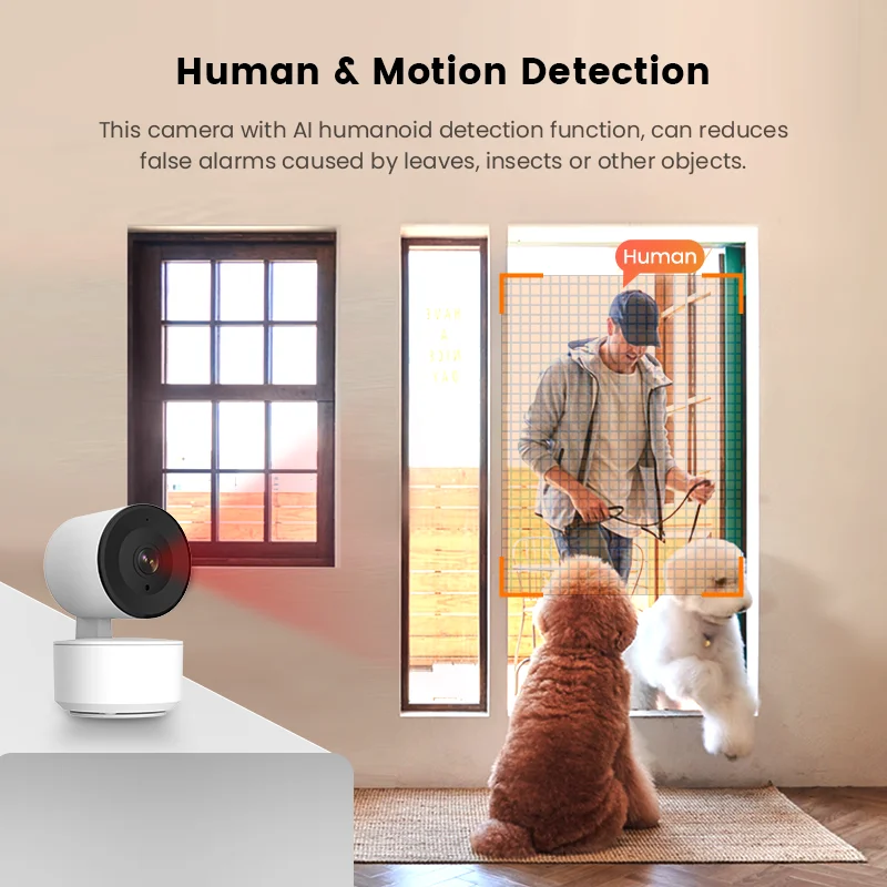 4MP Tuya Smart WIFI Baby Monitor - 360° Panorama Camera