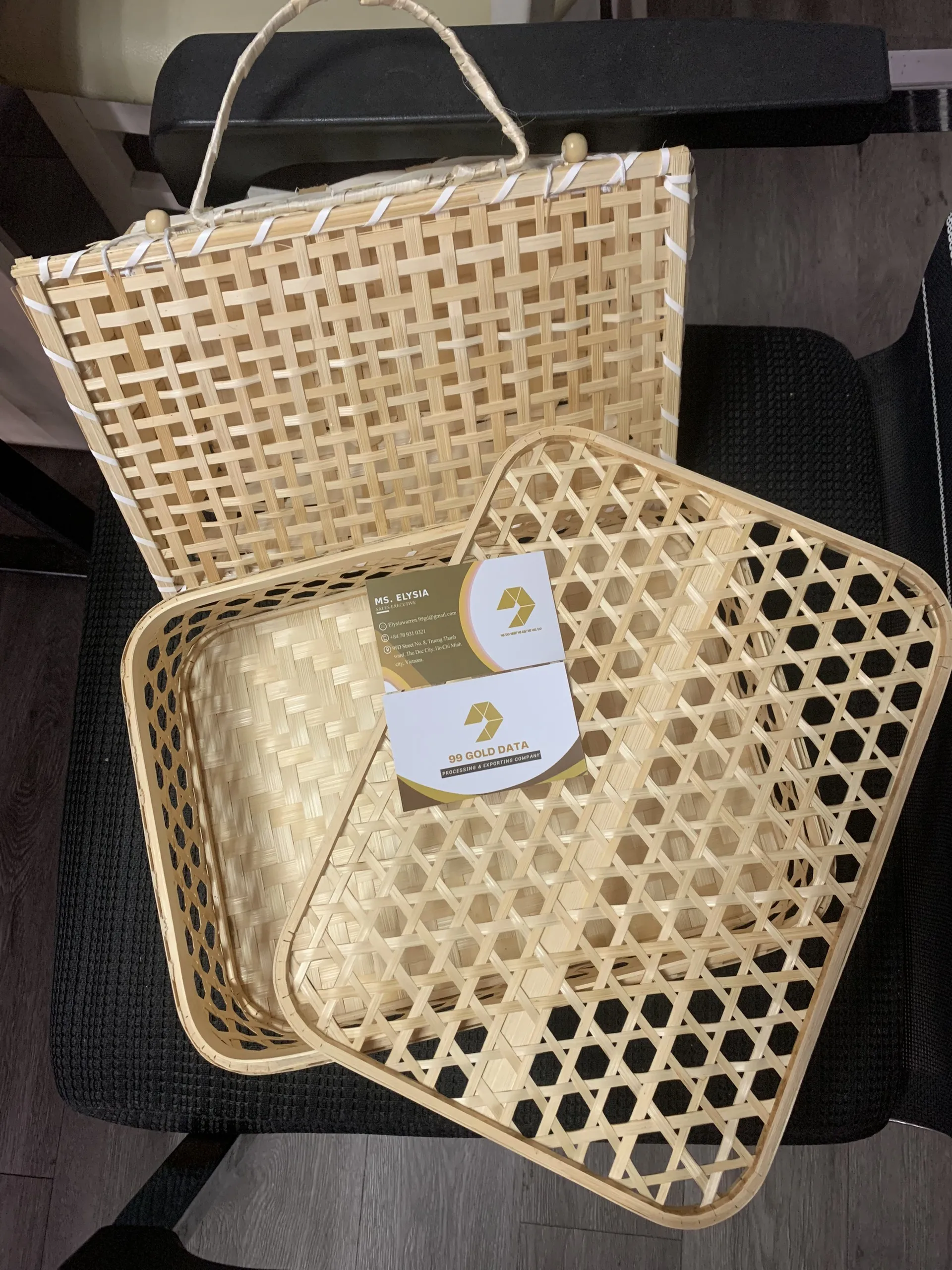 High Quality Bamboo Basket/ Rattan Basket With Handles Seagrass Storage ...