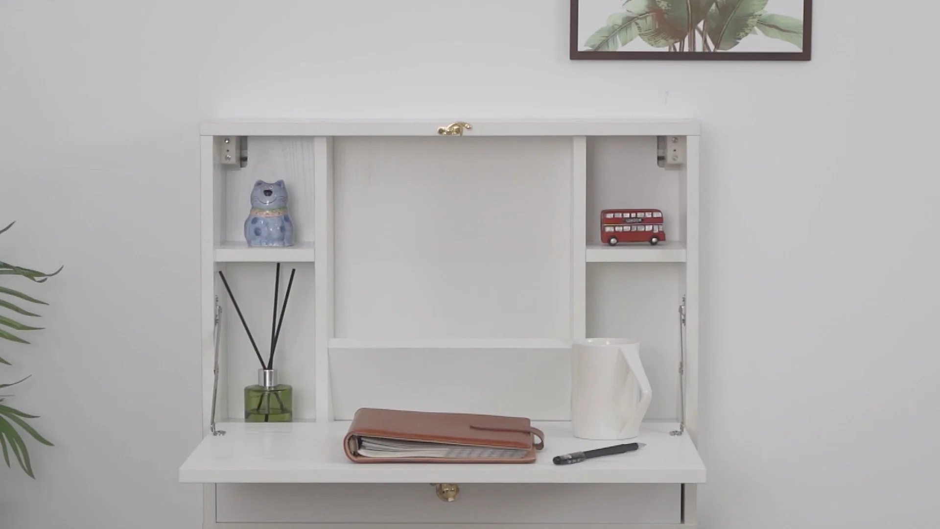 Us Warehouse Home Office Space Saving Folding Wooden Wall-mounted Drop ...