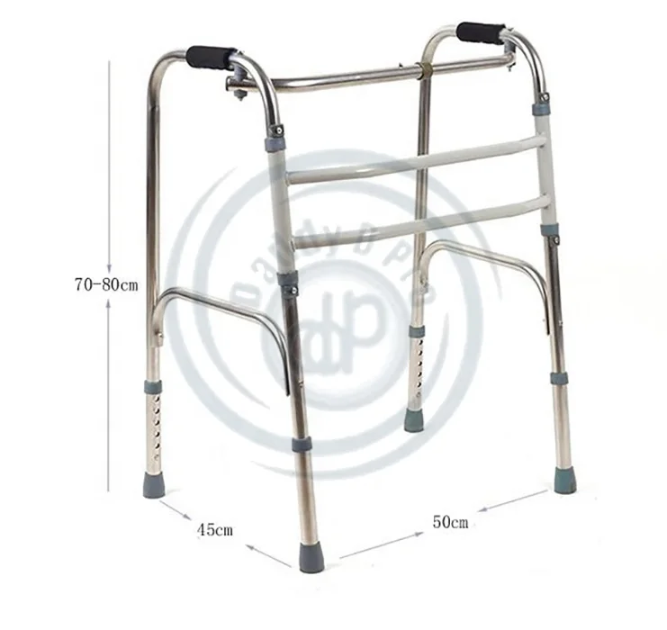 Aluminum Lightweight 4-leg Walker Fold Walking Frame Rollator Walker ...