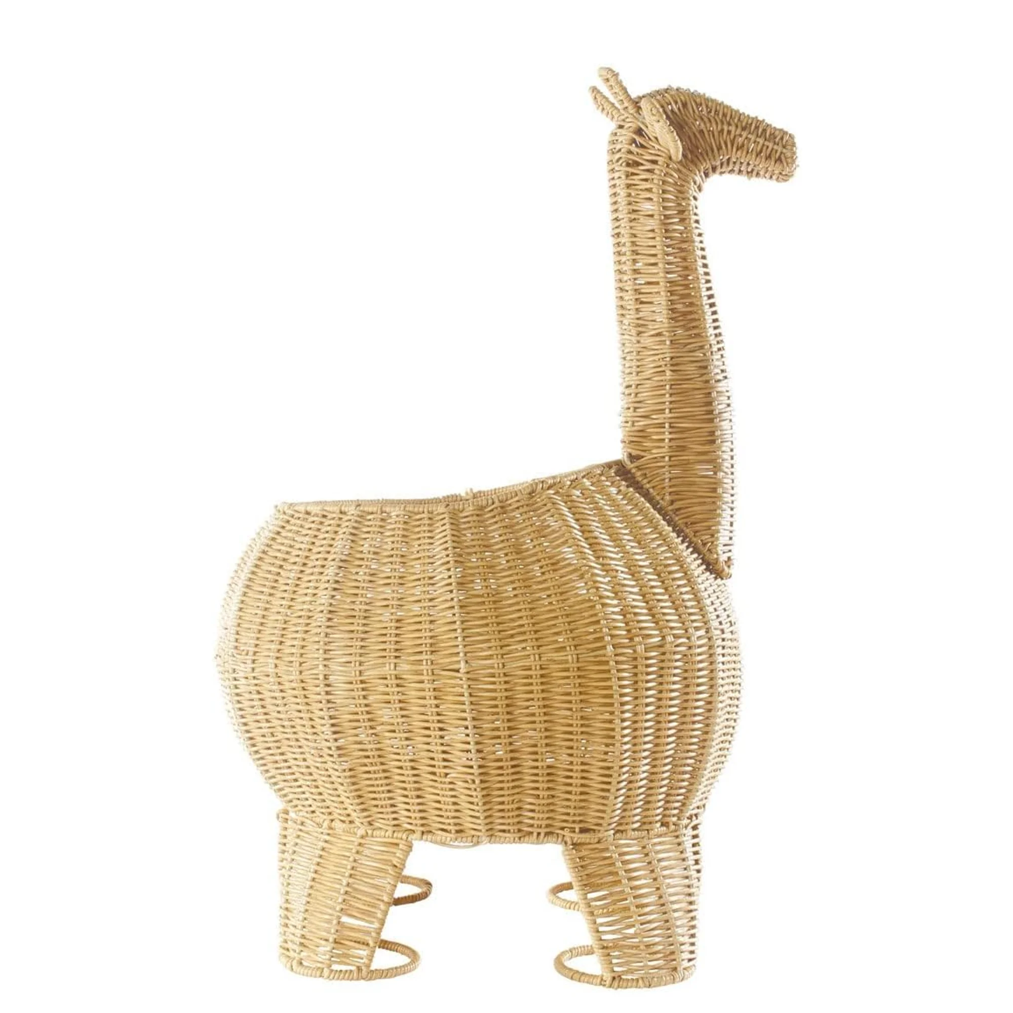 Factory Rattan Giraffe Wicker Floor Basket Animal-shaped Storage Bin ...