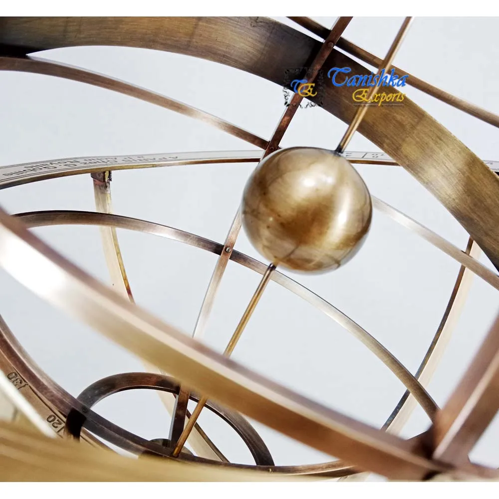 Vintage Nautical Decor - Antique Brass Armillary Sphere
