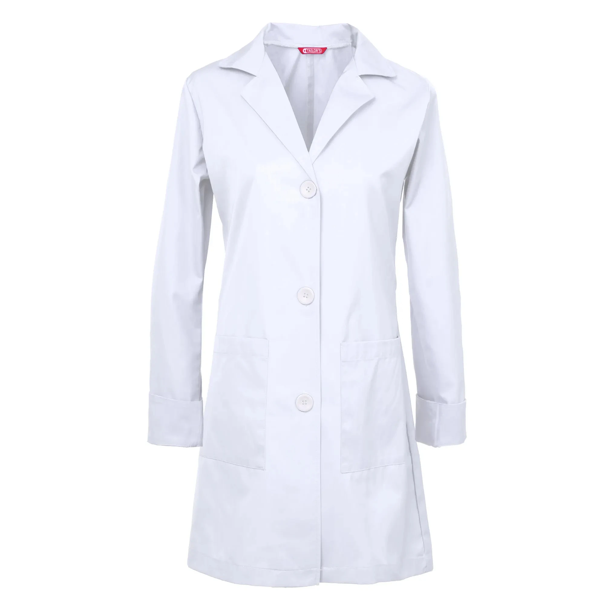Lab Coats Blue Color Knitted Sleeves And Knitted Collar Lab Cotton ...