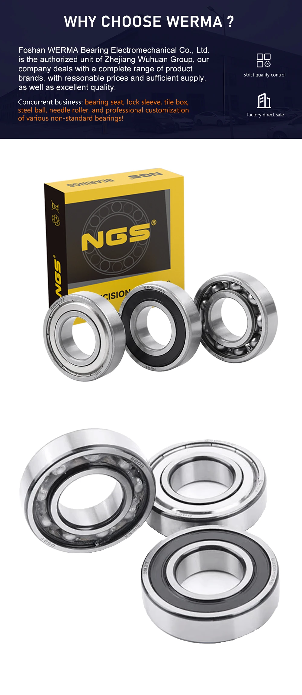 6206-2rs Single Row Deep Groove Radial Ball Bearing High Speed Motor ...