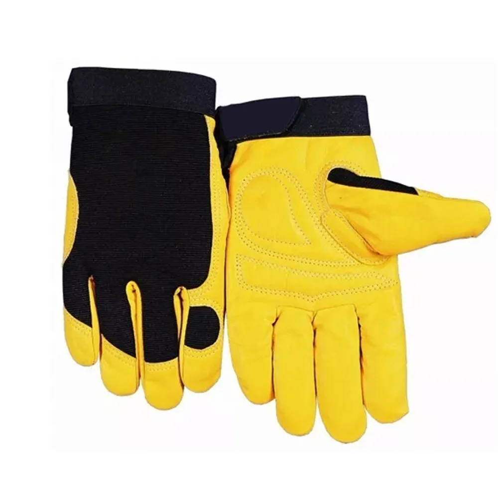 Jnm Safety Heavy Duty Mechanic Gloves 1pair Of Synthetic Leather Work ...
