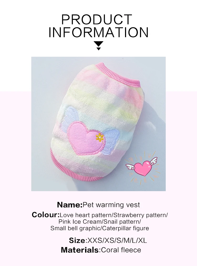 Cute Cartoon Pet Cat T Shirt Puppy Vest Clothing Dog Winter Jacket Warm ...