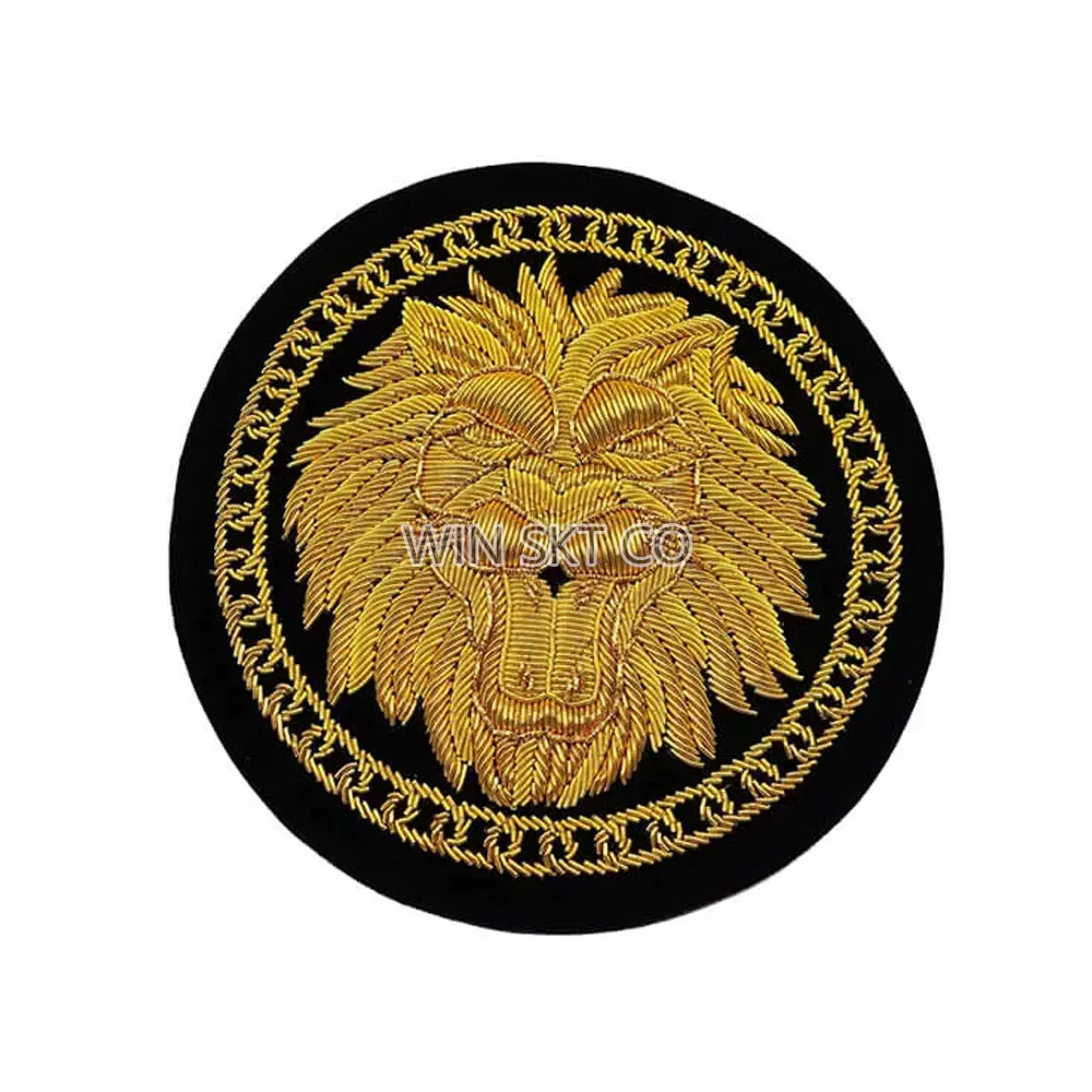 Custom Made Hand Embroidery Bullion Badges New Officer Uniform Bullion ...