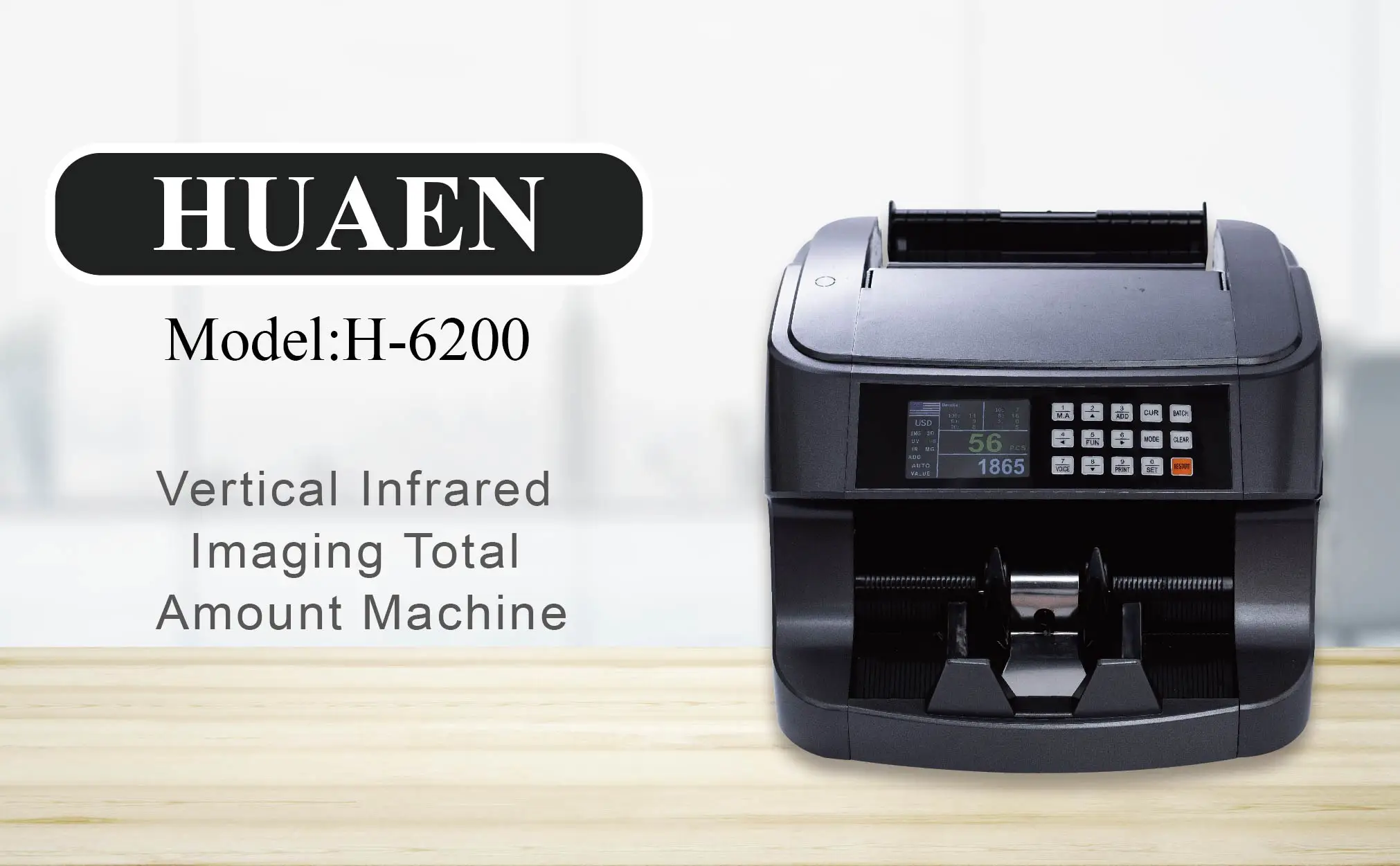 H-6200 Bill Counter - Efficient Currency Cash Counting