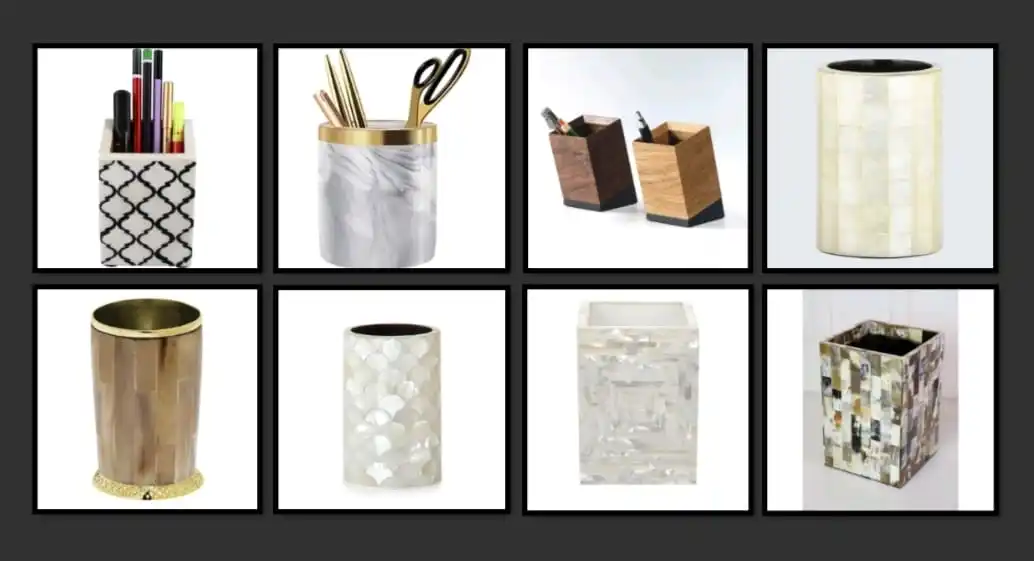 Teak Wood Desk Pen Pencil Holder Stand Best Selling Unique Design ...