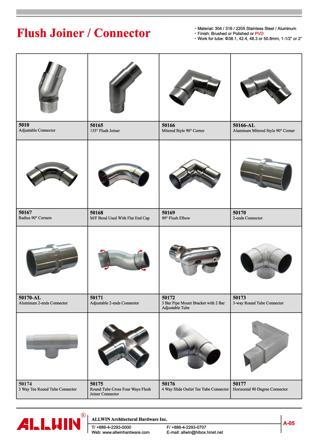 Hospital Stainless Steel Square Tube Connectors Adjustable Flush Angle ...