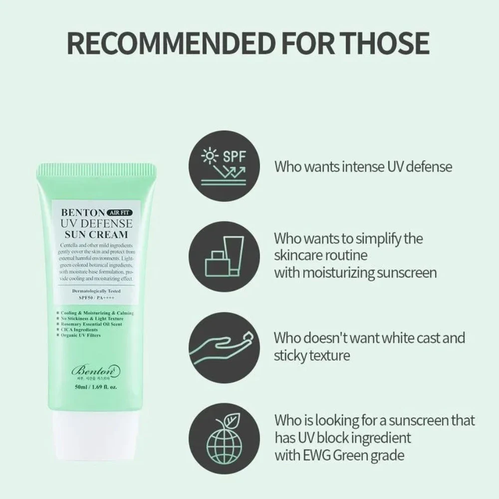 Benton Air Fit UV Defense Sun Cream - Vegan SPF50+ PA++++