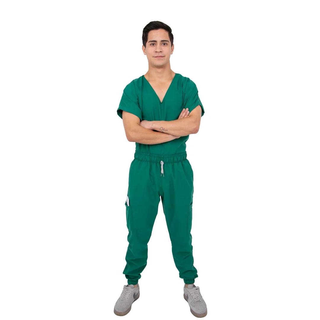 Men Surgical Jogger Jade Scrub Set - Short Sleeve V-neck Top And Jogger ...