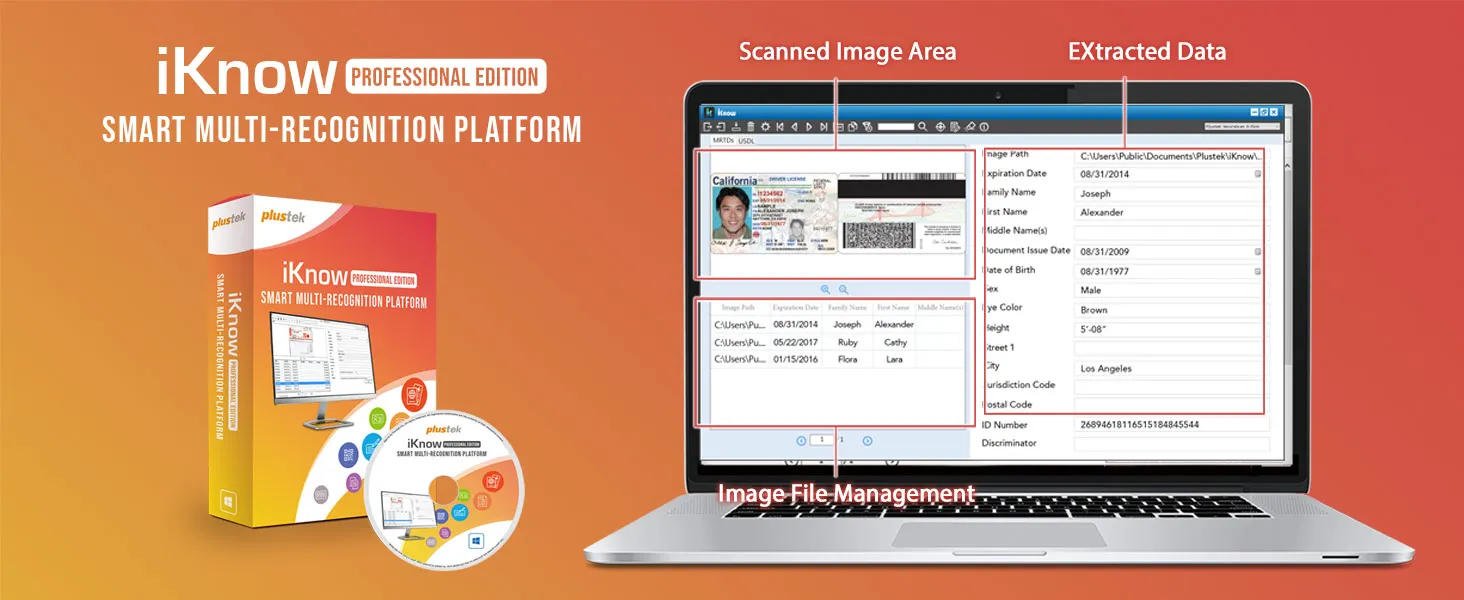 Plustek ID Card Scanner - Efficient Automatic Duplex Reader