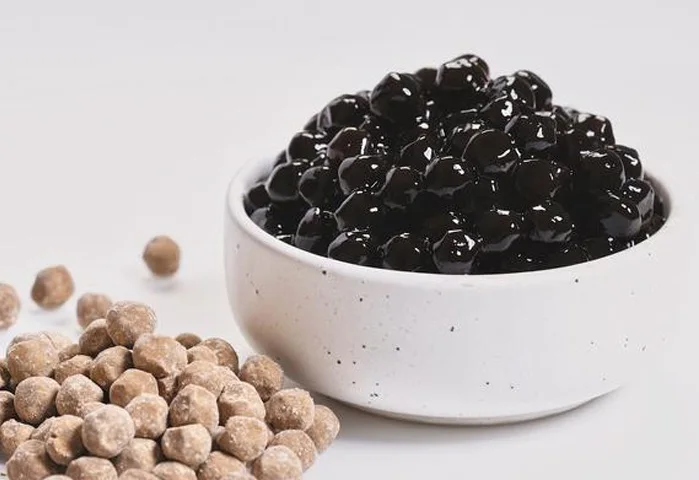 Boba Pudding Tea Bleack Tapioca Pearls/ White Tapioca Pearl For Milk ...