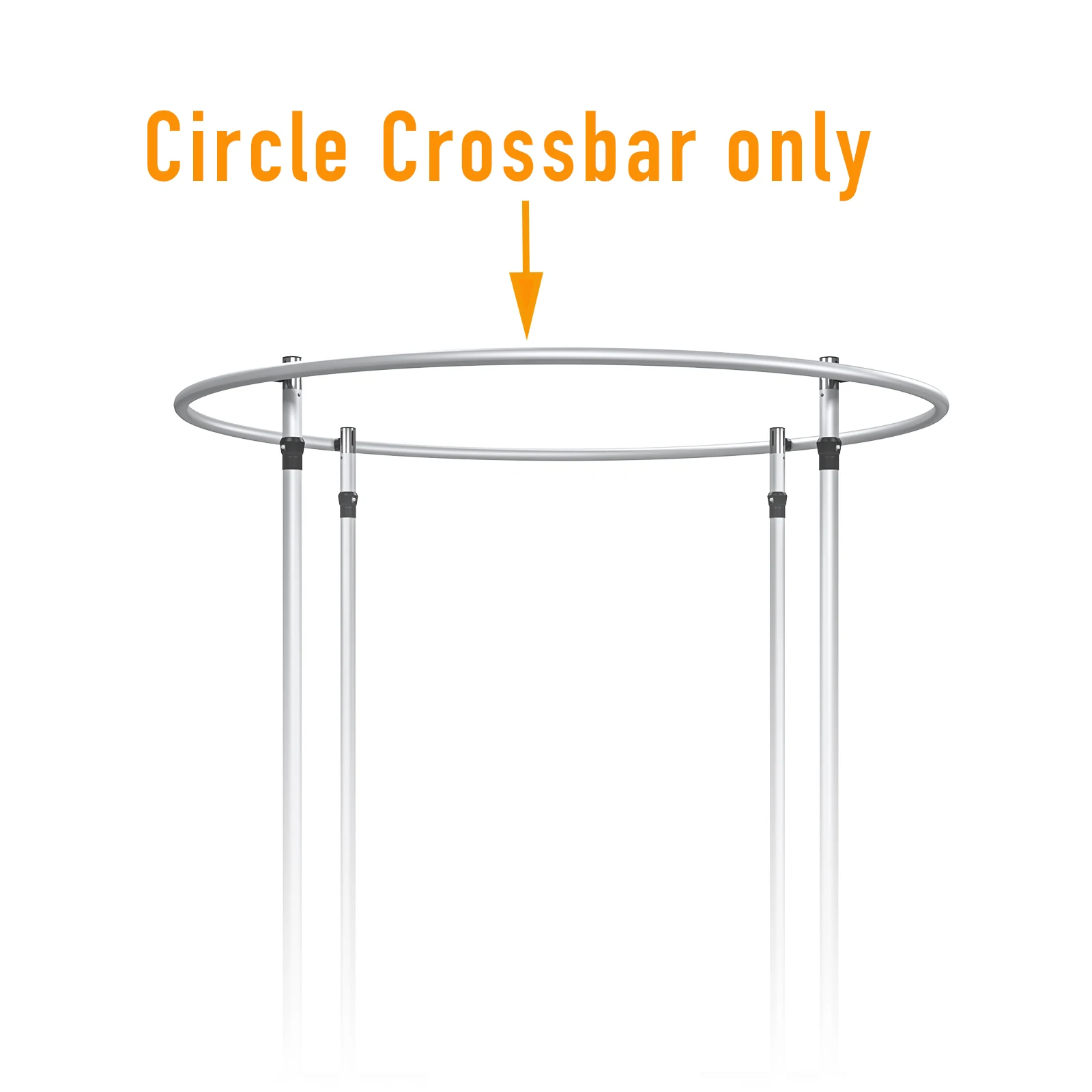 8ft Round Circle Crossbar Telescoping Drape Support for Wedding Canopy