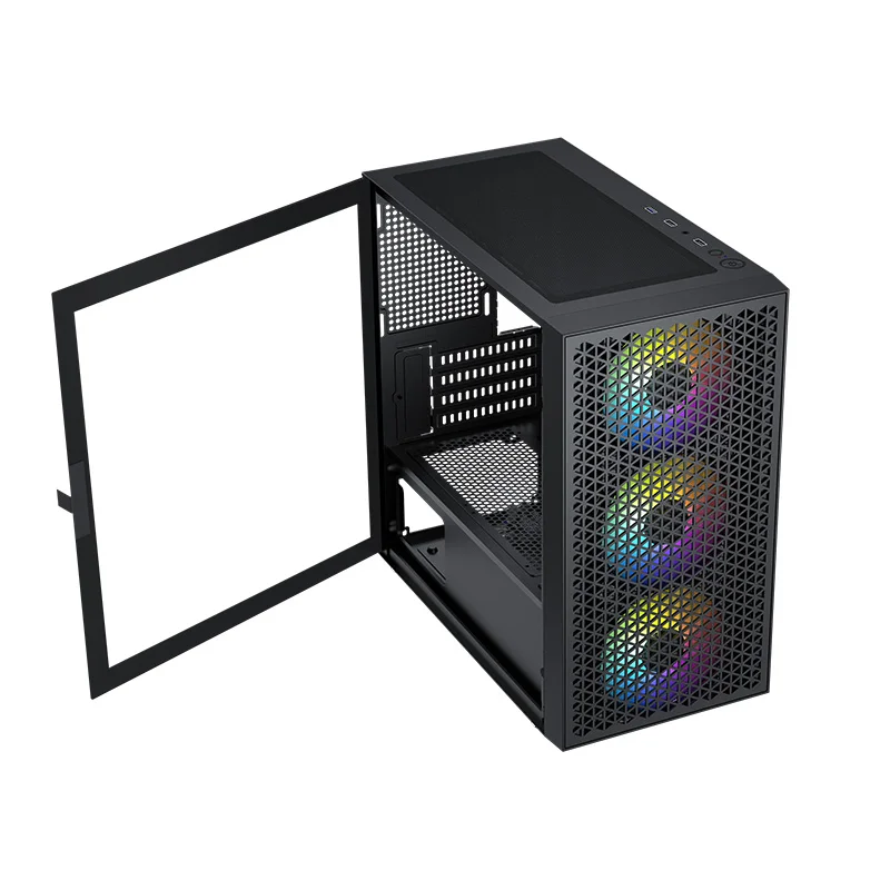 Mesh Panel Gaming Pc Case Micro Atx Cabinet Pc Computer Cases & Towers ...