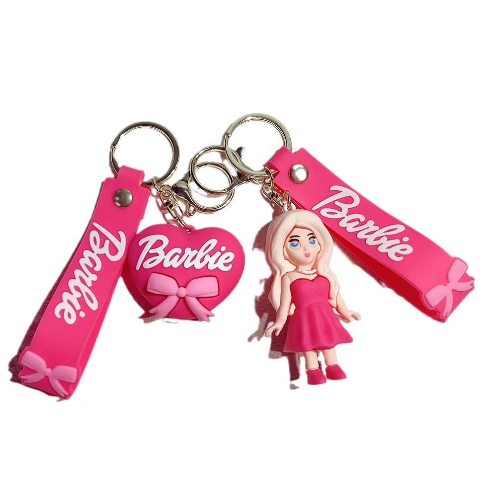Kawaii Figure Love Heart Pendant Key Chains Princess Model Doll Pink ...