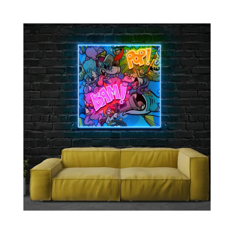 BAM POP Neon sign Artwork Custom neon sign neon Sign for bar, Wall ...