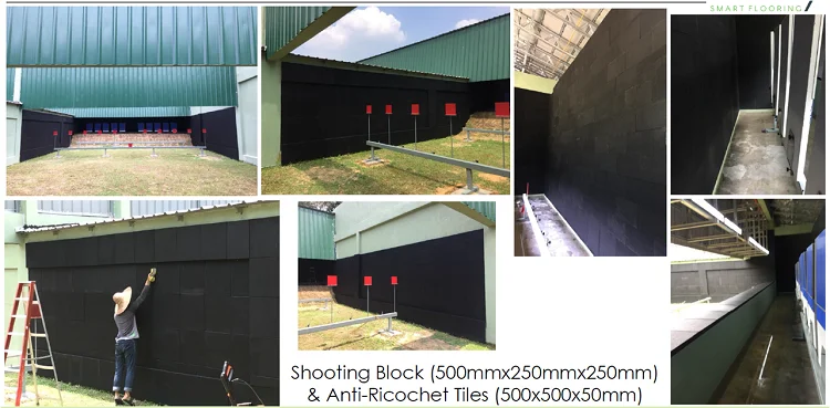 Eco-friendly Ballistic Rubber Blocks for Shooting Ranges
