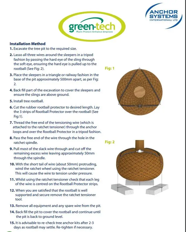 Deadman Tree Anchor Sleeper Anchoring Kit Dmk5w Trees 2.5m-4.5m Tall ...