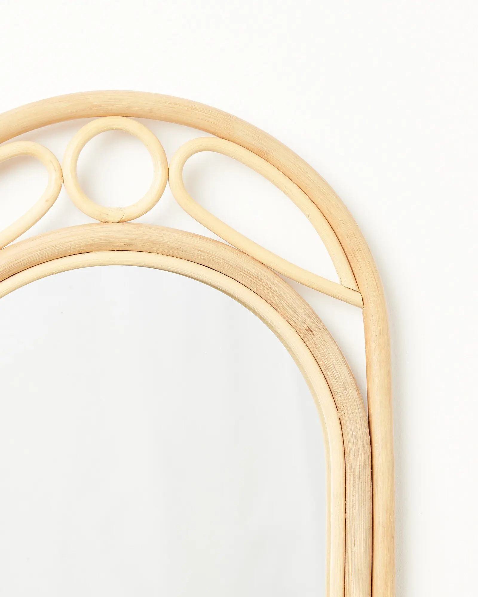 Handcrafted Rattan Wall Mounted Mirror Wicker Boho Rattan Bathroom ...