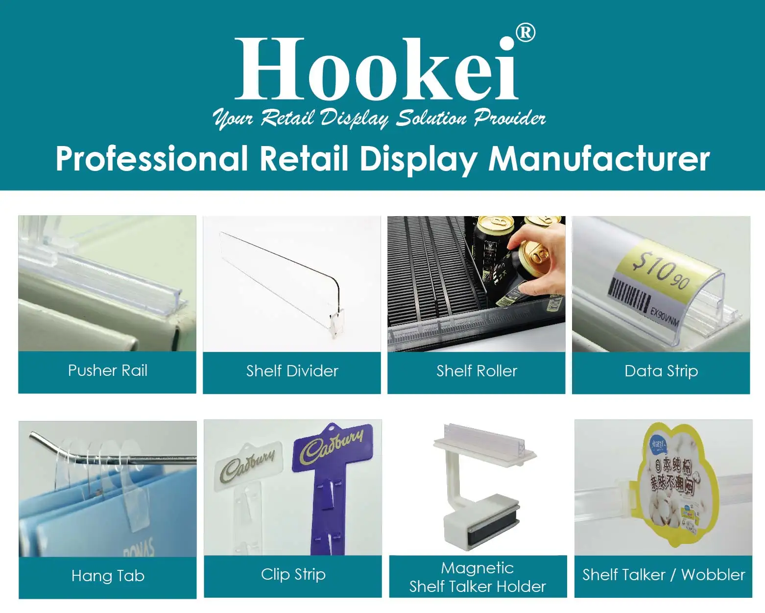 Plastic Merchandise Sign Clips Rotatable Pop Clips-on Holder Stand ...