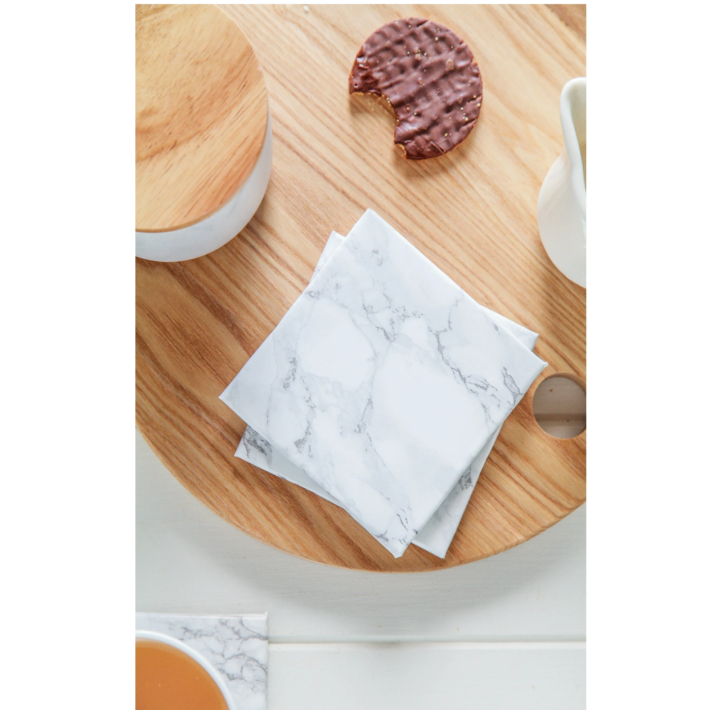 Square Shape Design White Marble Tea Coaster Wholesale Manufacturer New ...