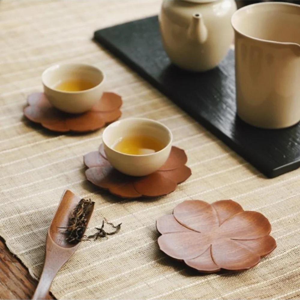 New Arrival High Quality Solid Wood Coaster Set for Cup Drinking