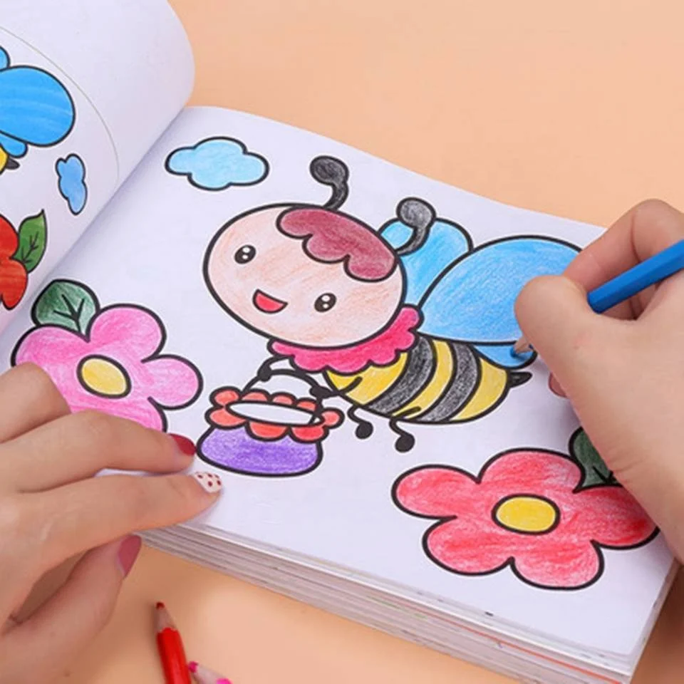Children Coloring Book Printing Drawing Book With Pencil And Crayon ...