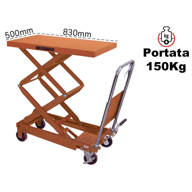 Barbero C150A double pantograph lifting trolley 830x500mm, capacity ...