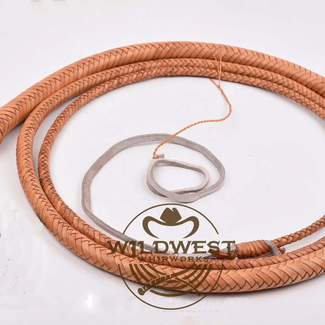 Natural Tan Kangaroo Hide Leather Bullwhip 12/16 Plait Custom Bull Whip ...