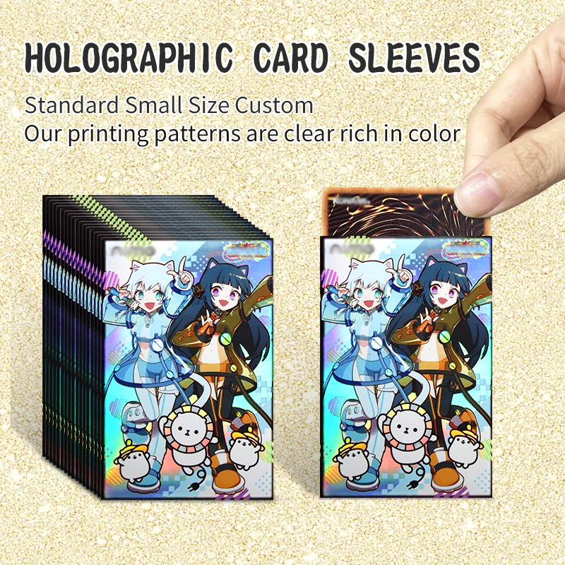 Anime Art Custom Printed Plastic Holographic Trading Card Sleeves for ...