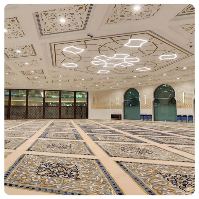 Islamic Mosque Carpet - Customizable Prayer Rug for Hotels & Homes, Non ...